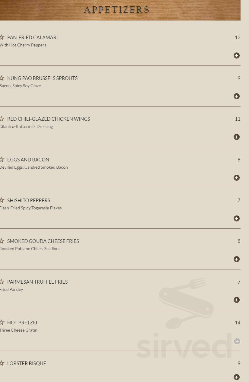 The Capital Burger menu in Boston, Massachusetts, USA