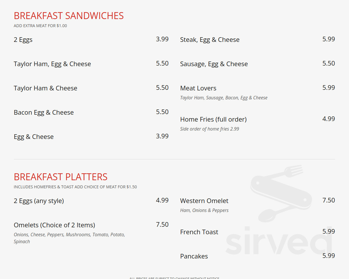 The Market Place Deli menus in Highland Lakes, New Jersey, United States