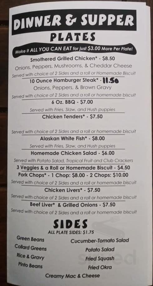 Country Kitchen menus in Lilesville, North Carolina, United States