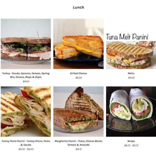 Kettle Coffee and Tea menu in Escondido, California, USA