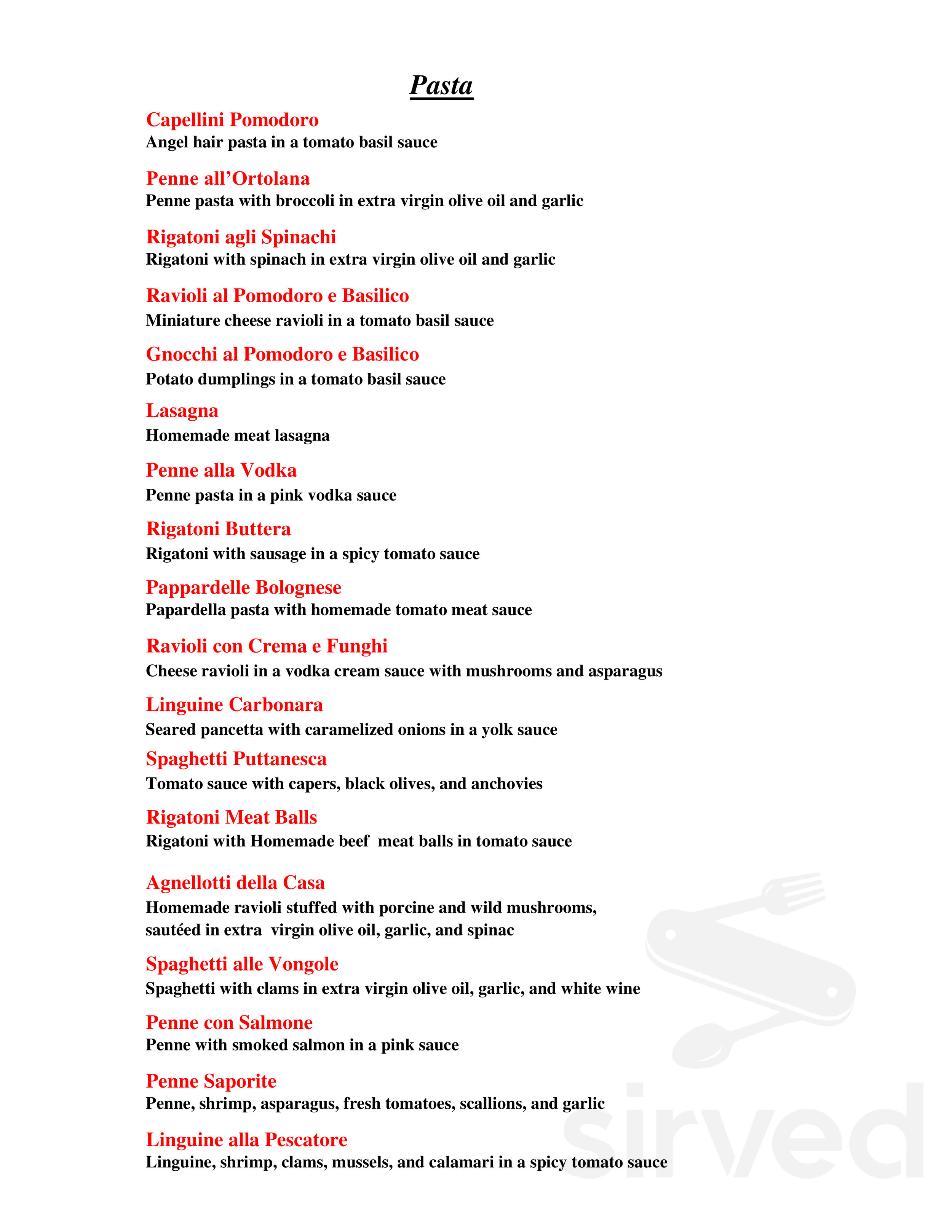 Da Marino NYC menu in New York, New York, USA