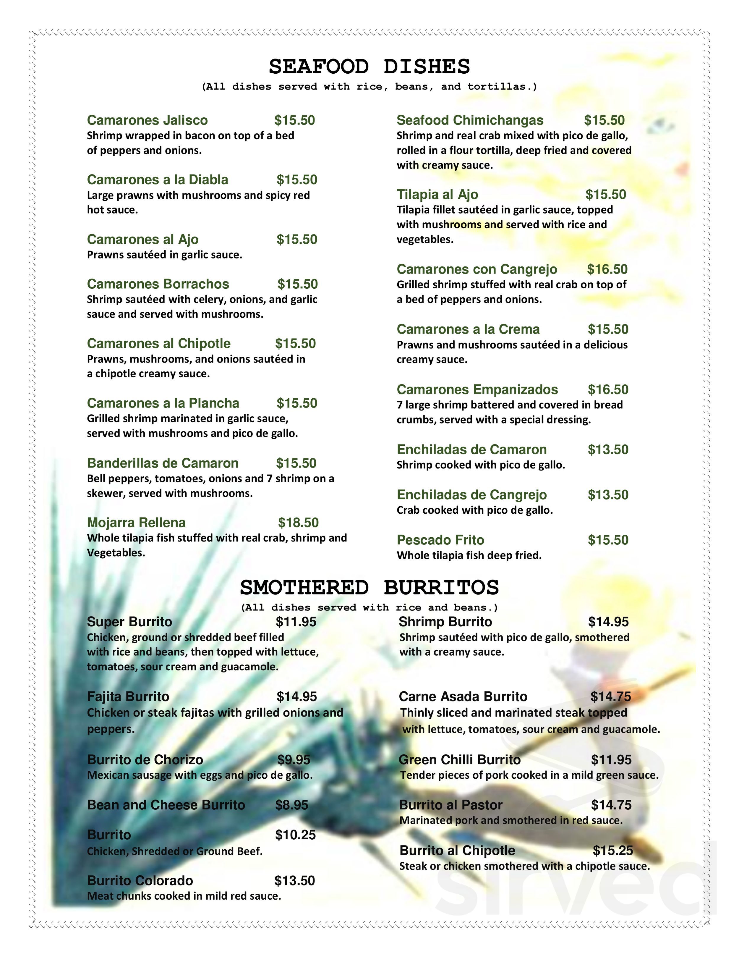 Agave Family Mexican Restaurant menus in Afton, Wyoming, United States