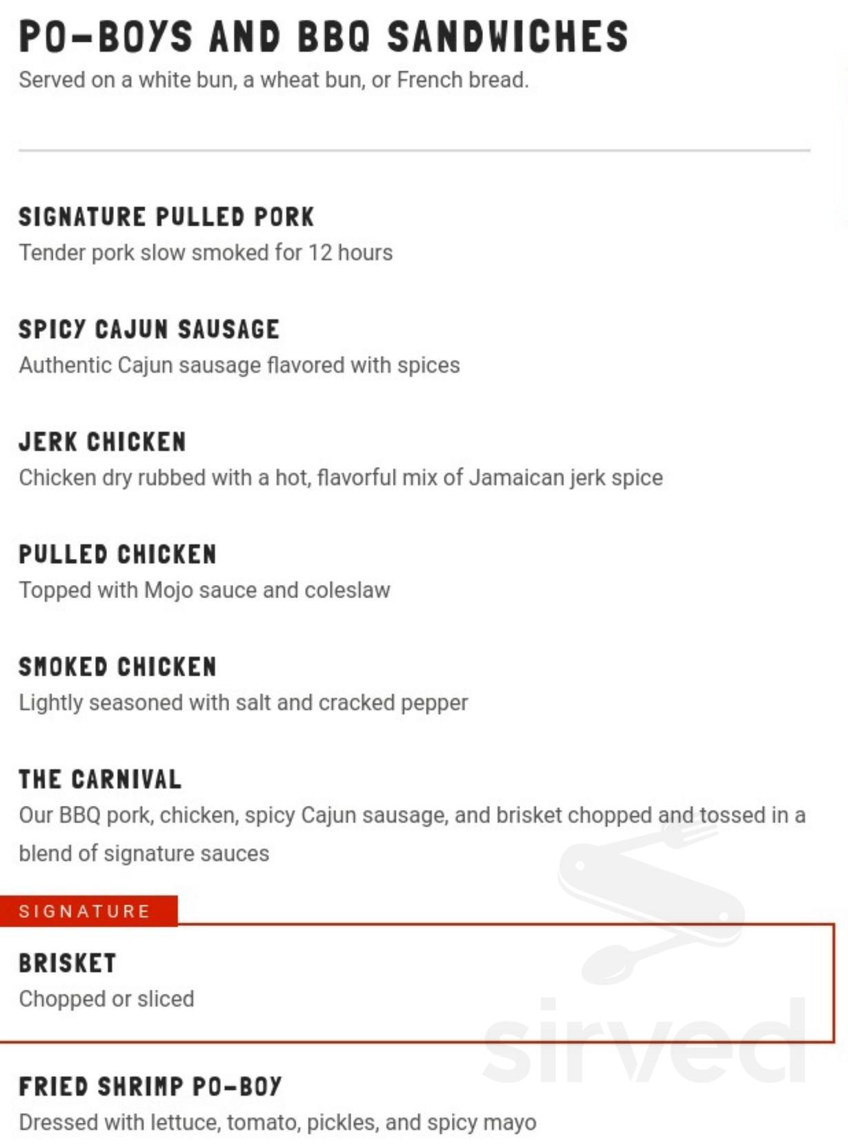 Menu - Anderson IN's Riviera Maya Mexica | Sirved