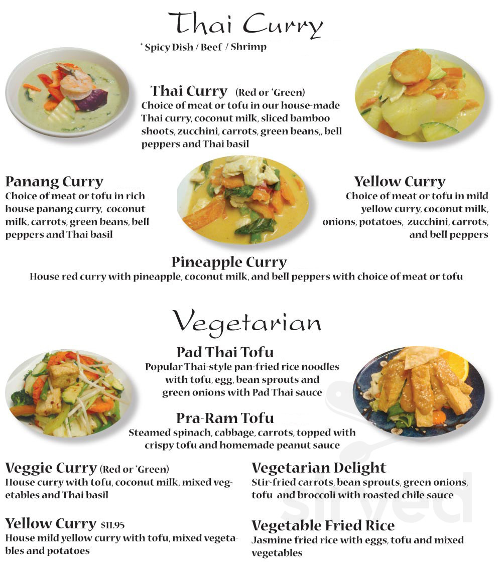 Pacific Thai Cuisine menus in Pacific Grove, California, United States