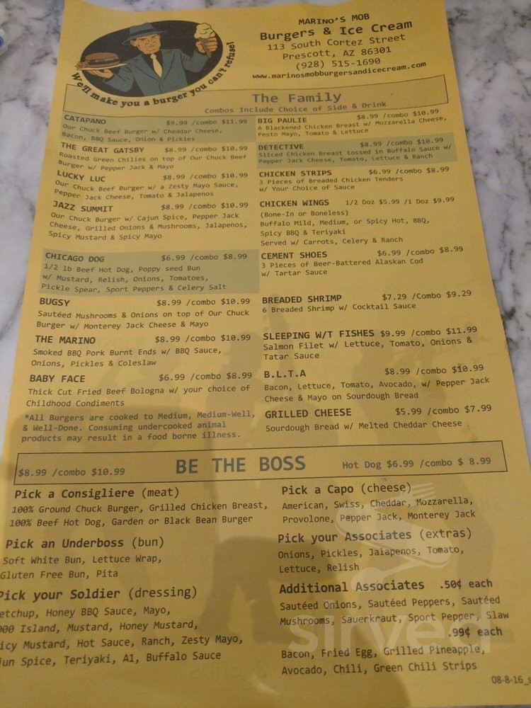 Downtown Greek Pita located inside Marino's Mob Burgers and menu in ...