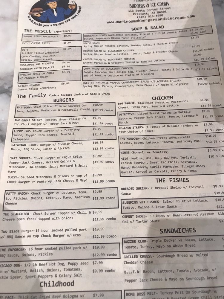 Downtown Greek Pita located inside Marino's Mob Burgers and menu in ...