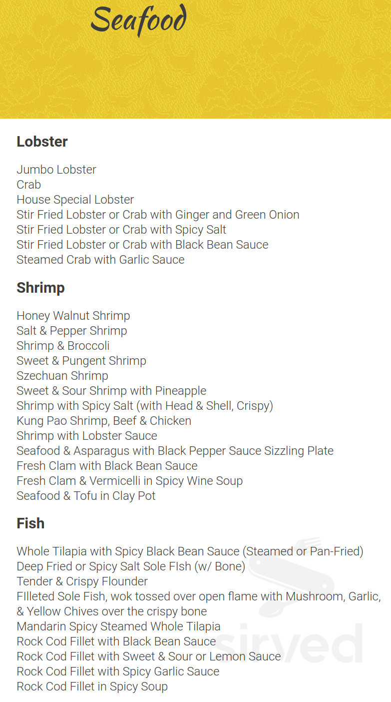 Menu - Los Angeles CA's Hop Woo BBQ & Seafood Restaurant (Chinatown ...