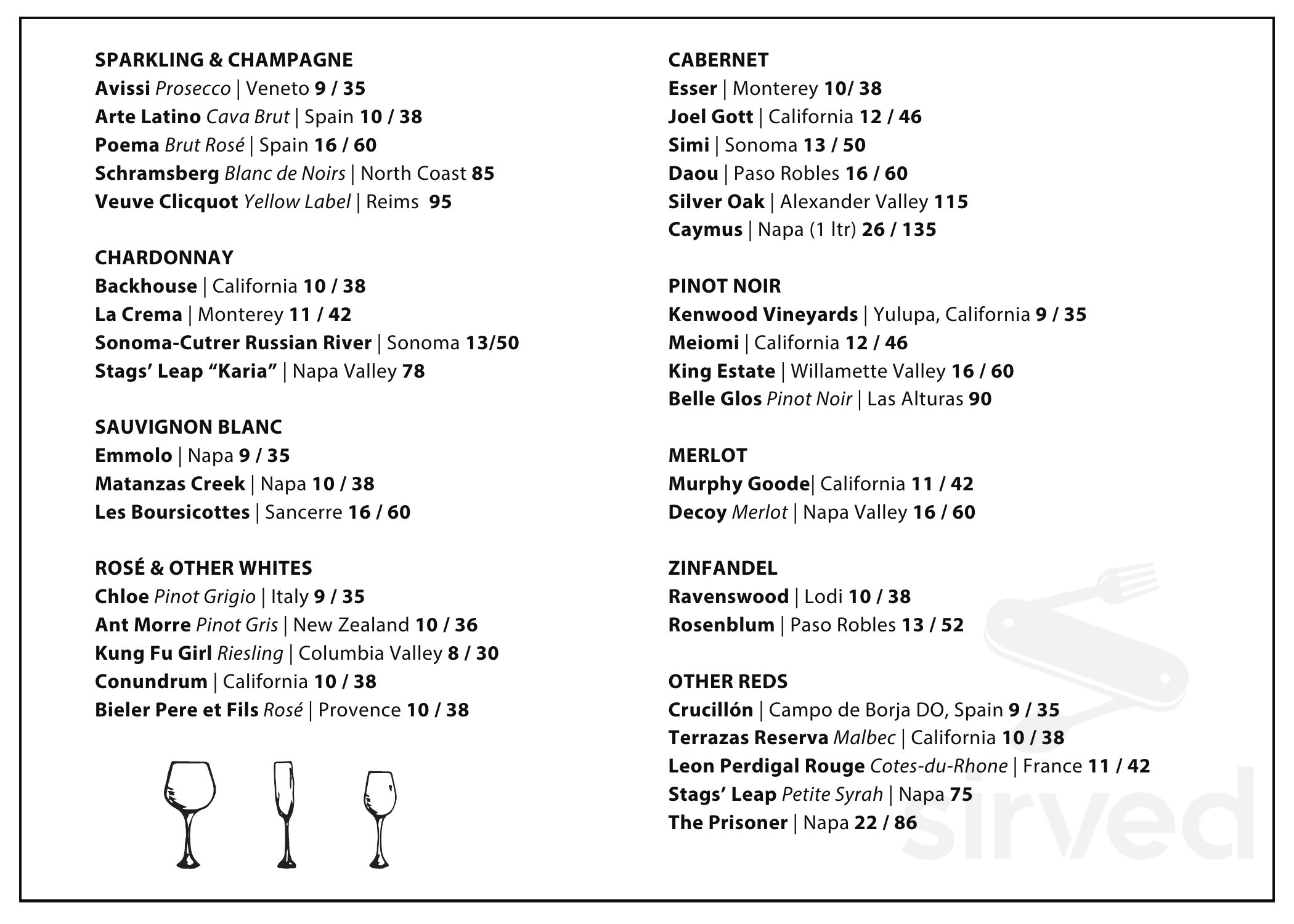 Legacy Kitchen Craft Tavern menu in New Orleans, Louisiana, USA