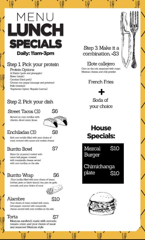 Mezcal Fresh menu in Renton, Washington, USA