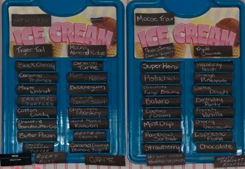 Scoopers menu in Sauble Beach, Ontario, Canada