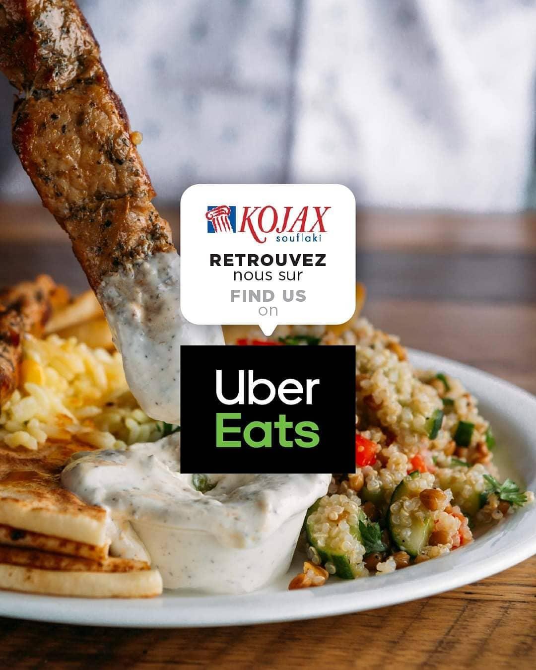 Kojax Souflaki menu in Boisbriand, Quebec, Canada