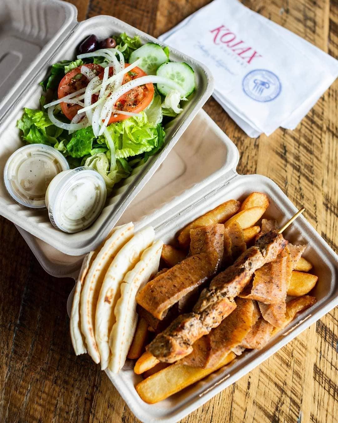 Kojax Souflaki menu in Anjou, Quebec, Canada