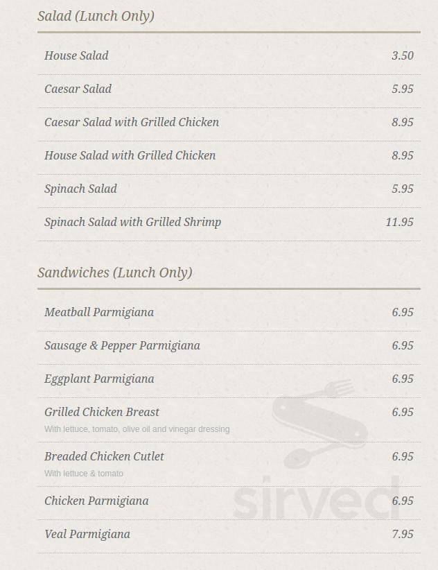 Luka's Italian Cuisine menu in Bogota, New Jersey, USA