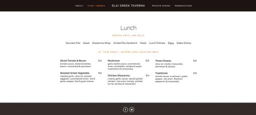 Menu for Ela! Greek Taverna Restaurant-Dartmouth in Dartmouth, NS | Sirved