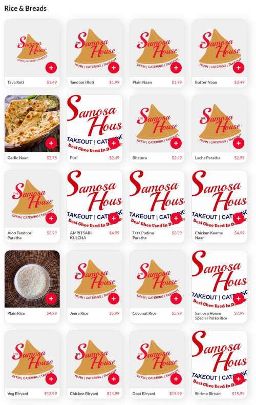 SAMOSA HOUSE Indian Restaurant & Sweets (Desi Ghee used in D menu in ...