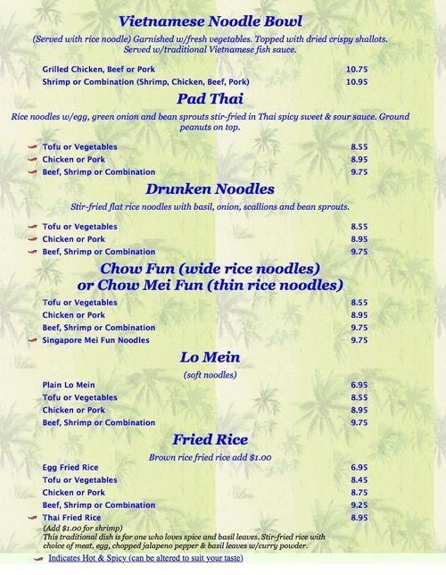 Tasty Asia menu in Longmont, Colorado, USA