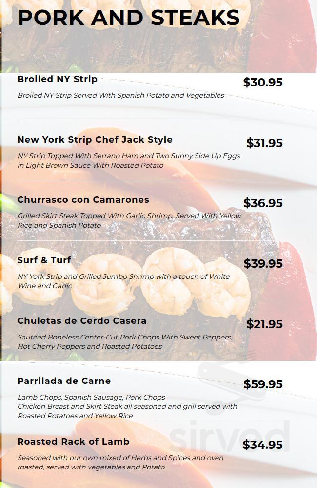 Sayola Restaurant menu in Montclair, New Jersey, USA