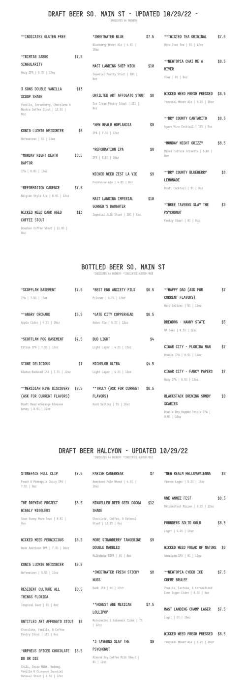 Butcher & Brew Halcyon menu in Alpharetta, Georgia, USA