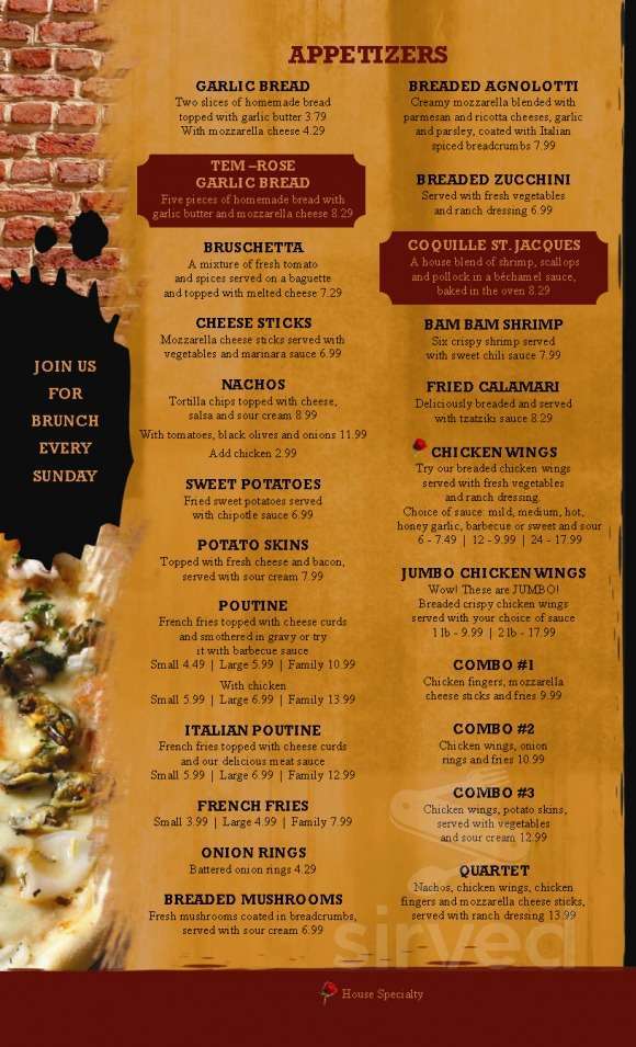 TemRose Motel menus in Témiscaming, Quebec, Canada