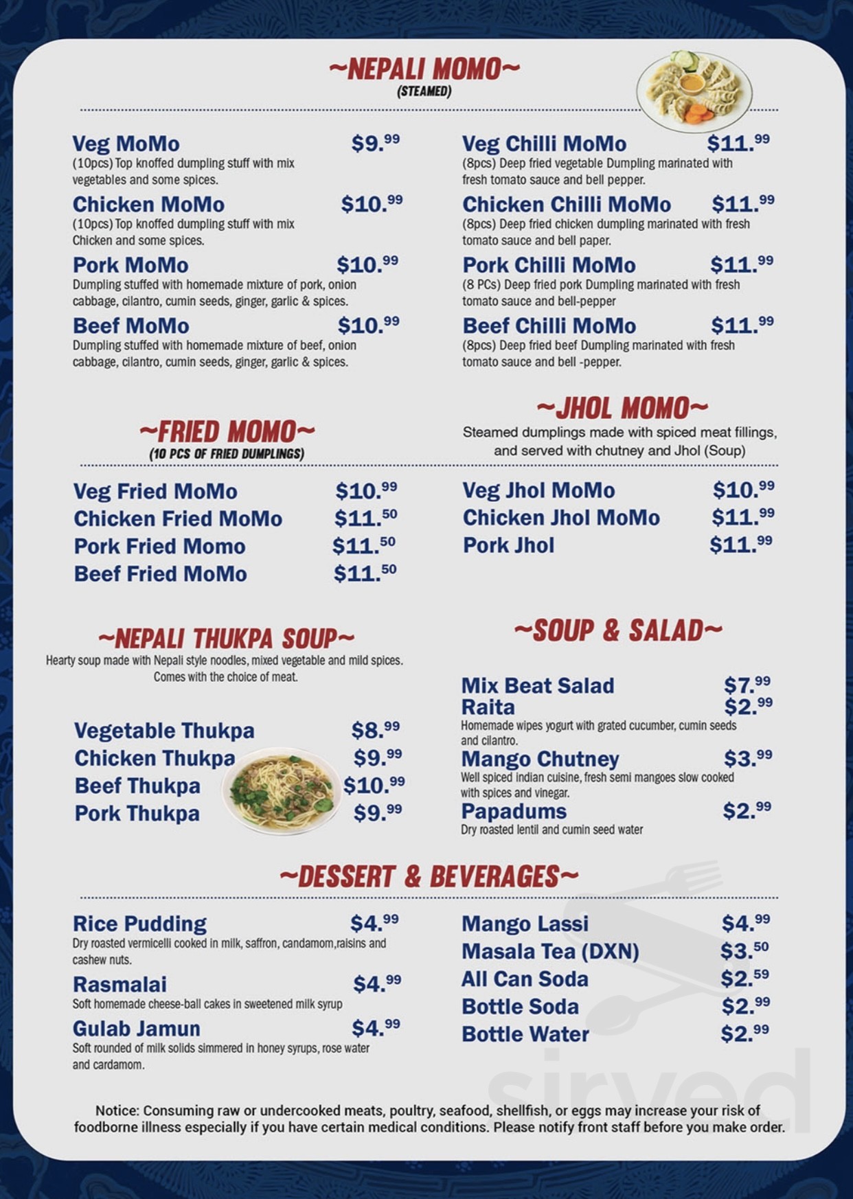 Royal Buddha Restaurant & Bar menu in Shelburne, Vermont, USA