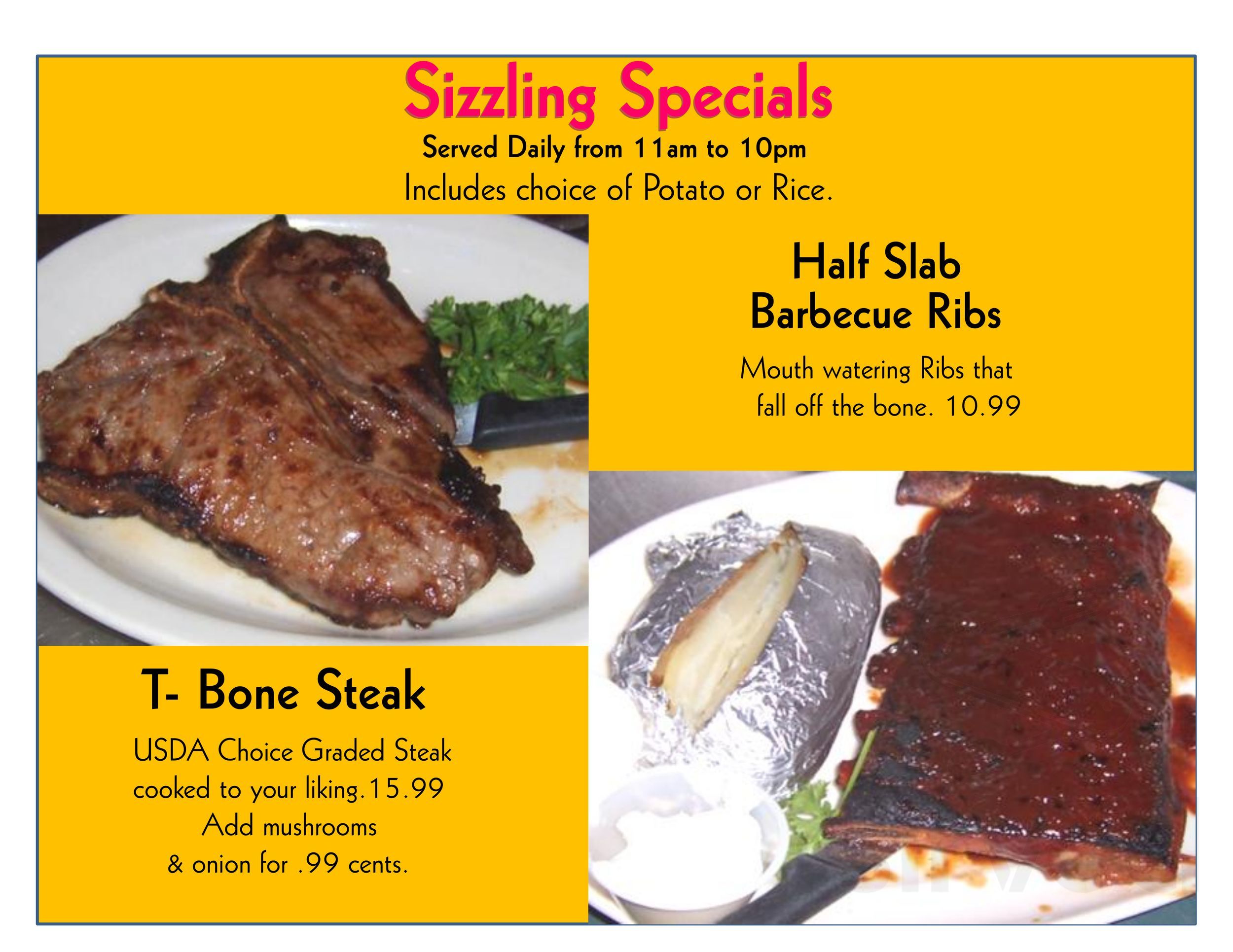 Purple Steer Restaurant menus in Highland, Indiana, United States