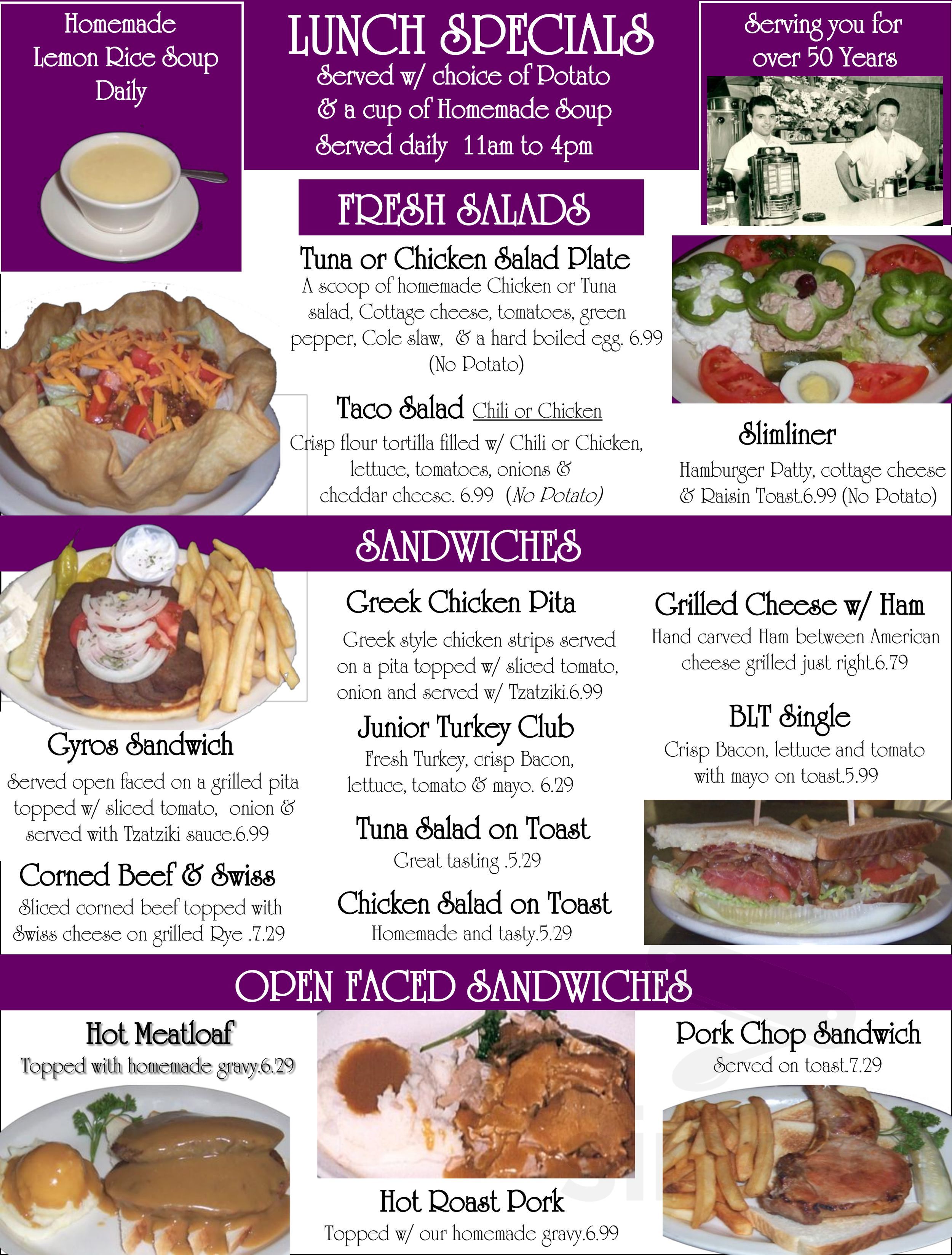 Purple Steer Restaurant menu in Highland, Indiana, USA