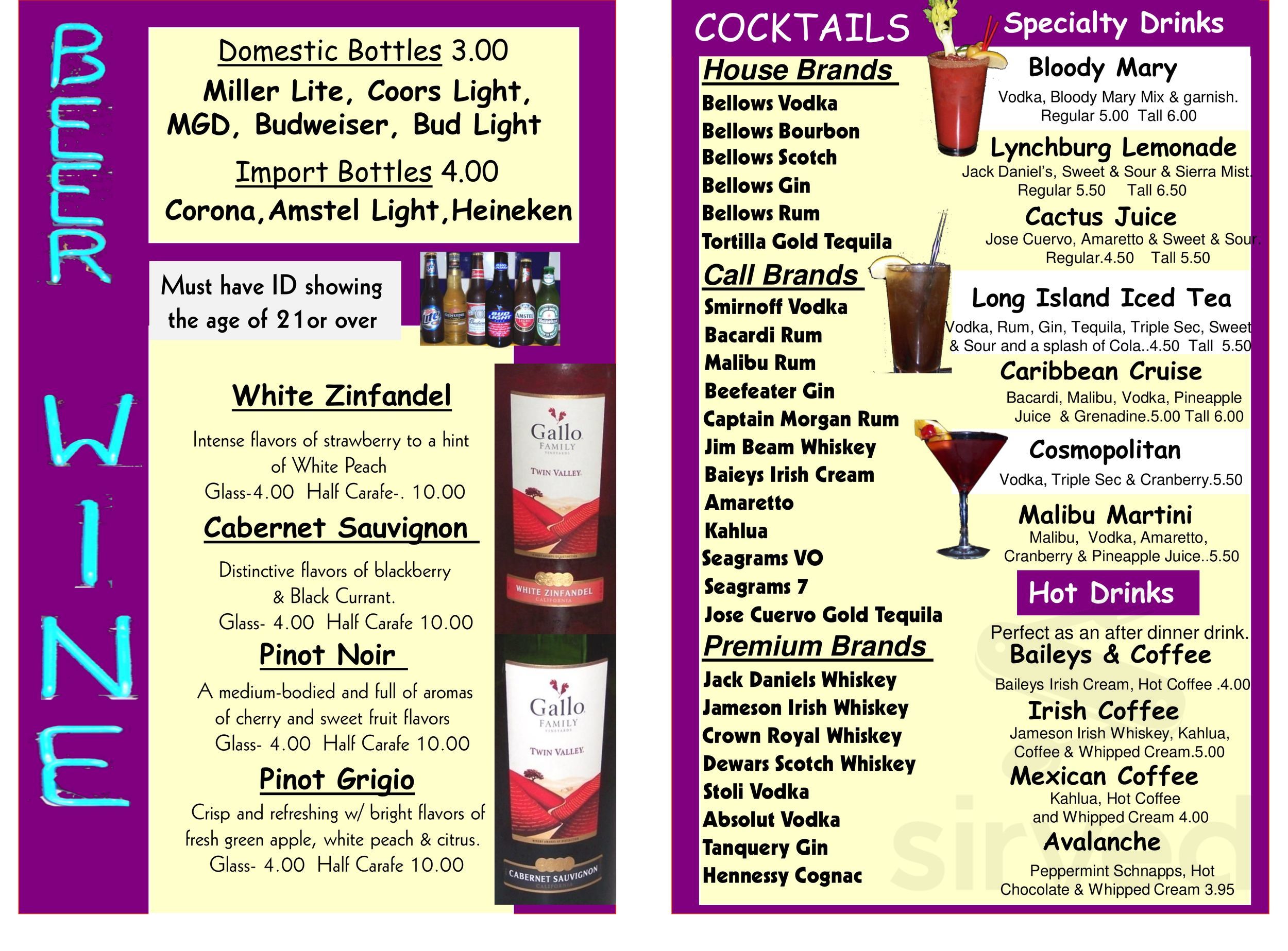 Purple Steer Restaurant menus in Highland, Indiana, United States