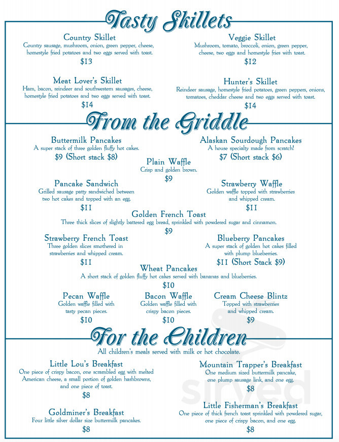 Louie's Steak & Seafood menu in Kenai, Alaska, USA