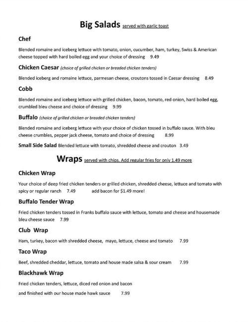 Crossroads Grill and Bar menu in Leslie, Michigan, USA
