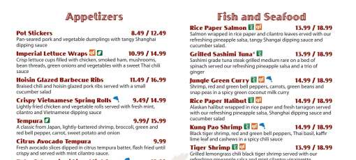 Menu for Jinja Bar & Bistro Westside - Albuquerque, NM | Sirved