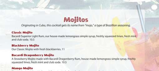 Menu for Jinja Bar & Bistro Westside - Albuquerque, NM | Sirved