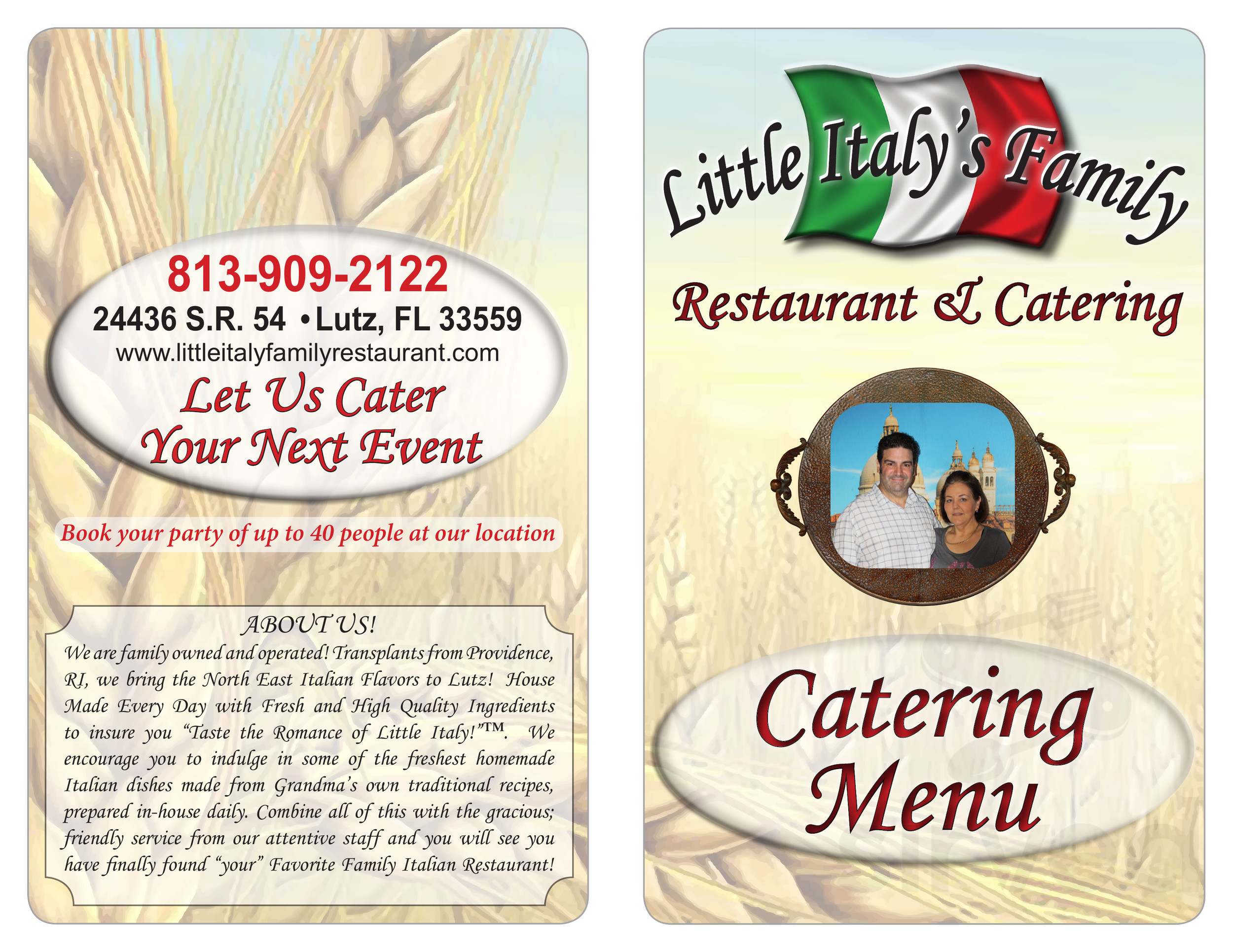 Little Italy's Family Restaurant & Catering menus in Lutz, Florida ...