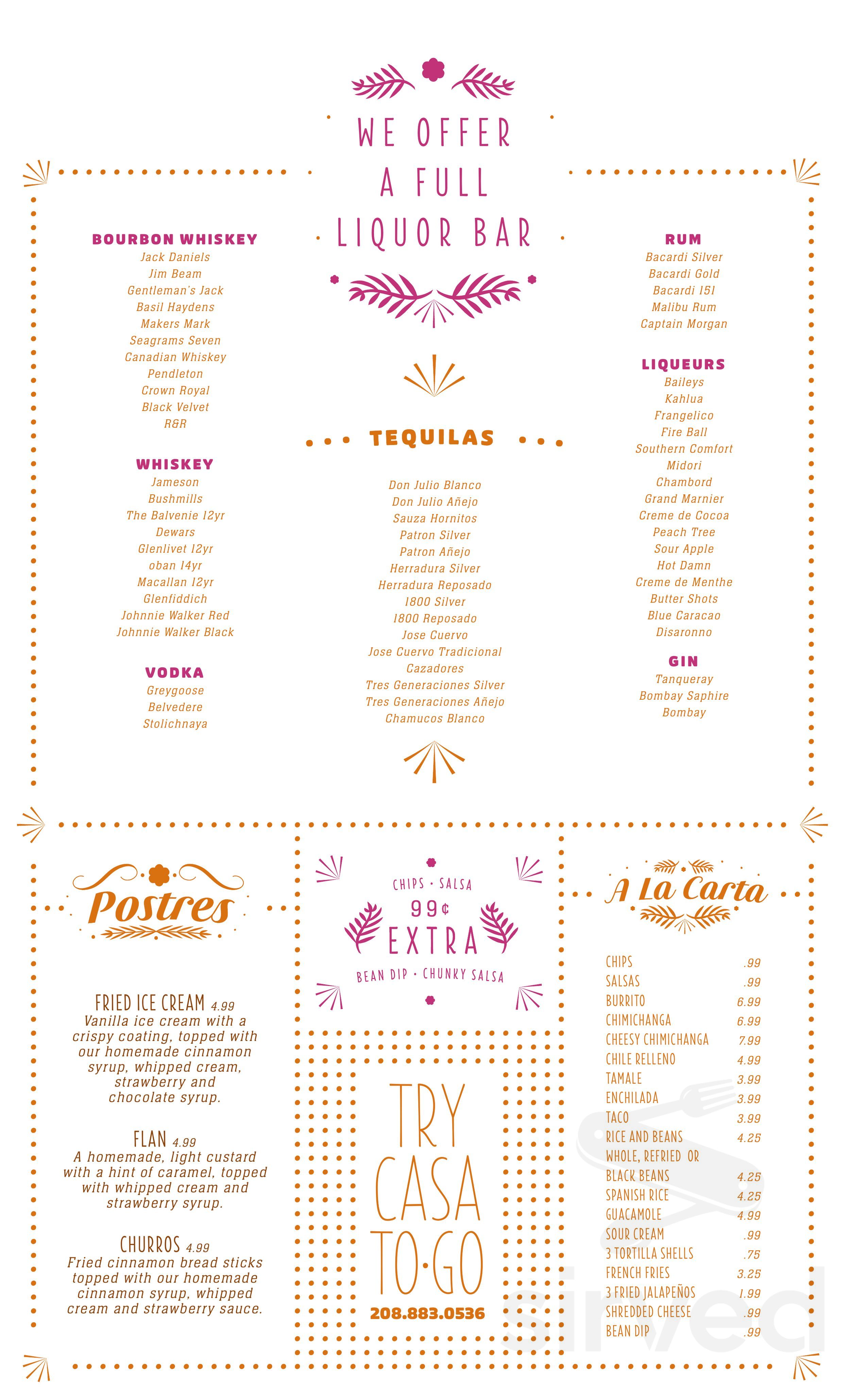 La Casa Lopez menus in Moscow, Idaho, United States