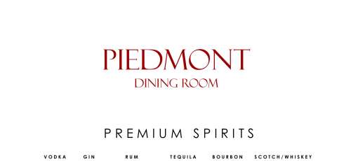 Menu for Piedmont Dining Room in Pine Mountain, GA | Sirved