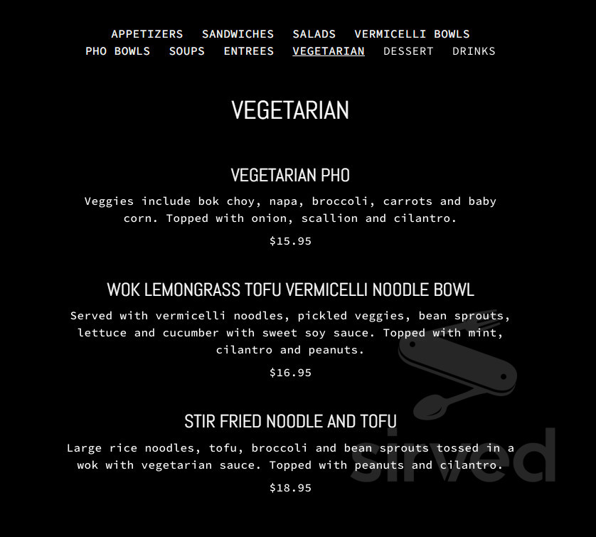 Basilic Vietnamese Cuisine Boca Raton menu in Boca Raton, Florida, USA