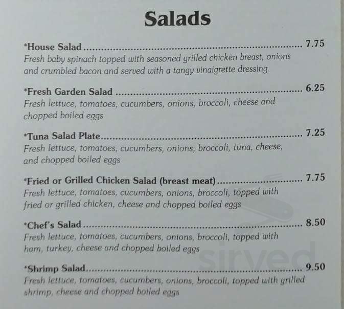 Quinn's Breakfast and Lunch menu in Savannah, Georgia, USA