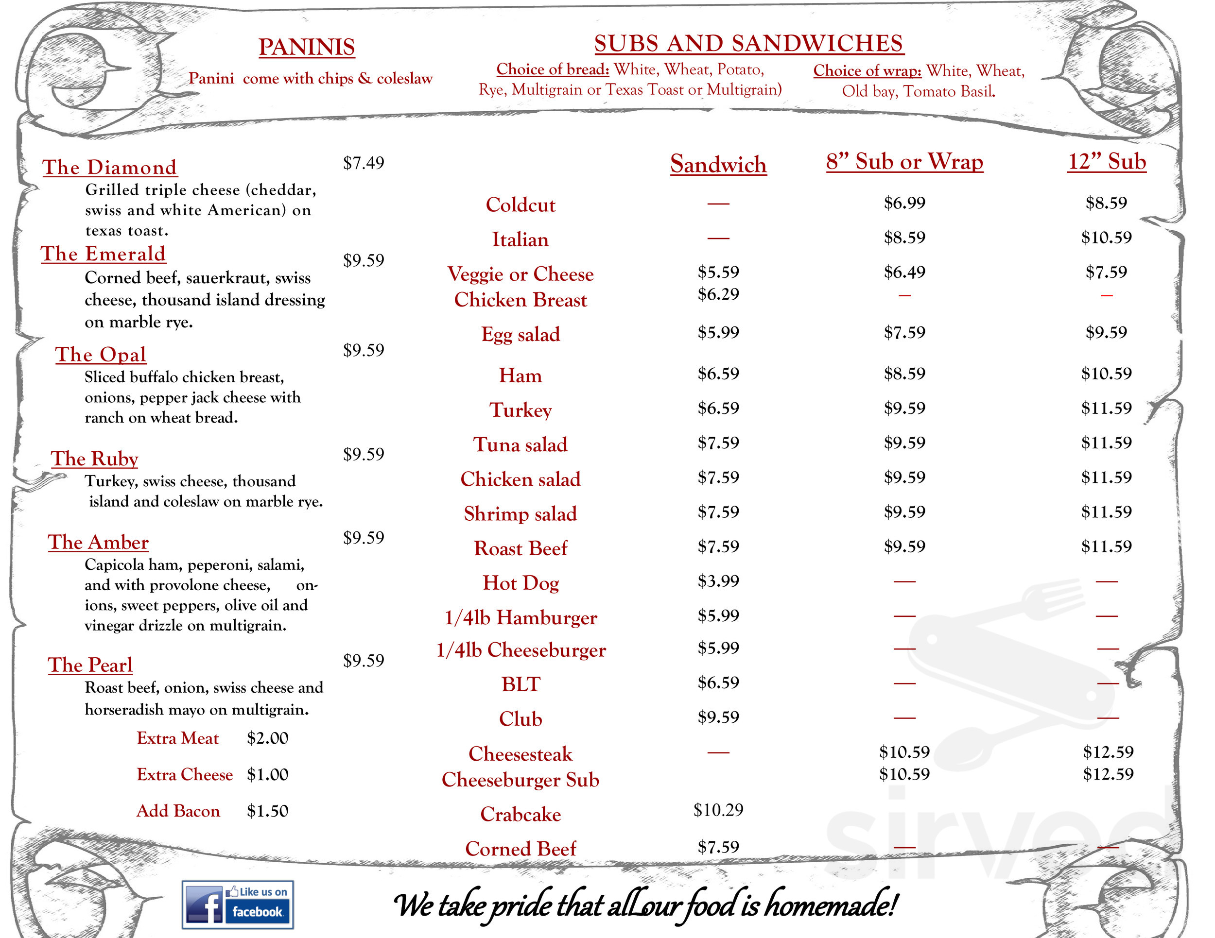 JJ's Deli & Liquors llc menu in Chestertown, Maryland, USA