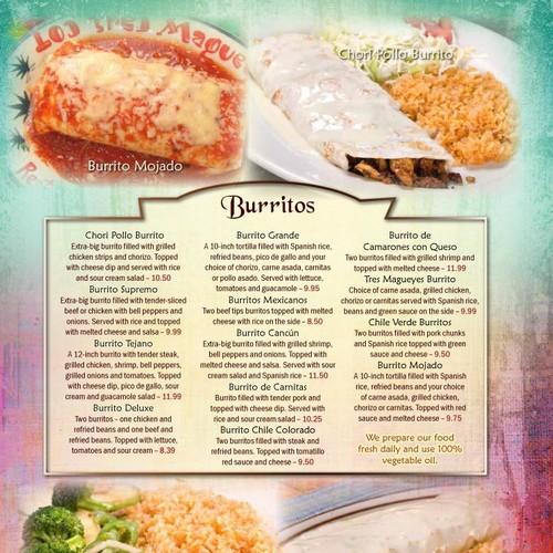 Los Tres Magueyes menu in Danville, Virginia, USA