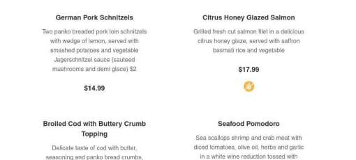 Menu for Chef Dato's Table in Latrobe, PA | Sirved