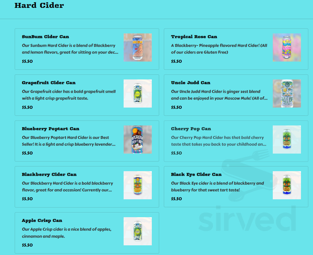 Chill Hill Winery menu in Baroda, Michigan, USA