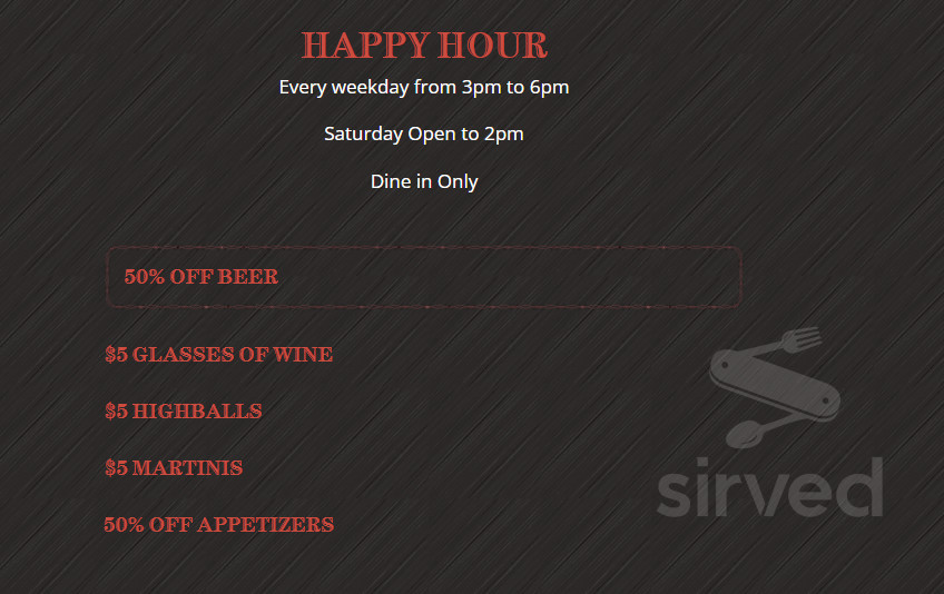 HogsHead Cafe menu in Richmond, Virginia, USA