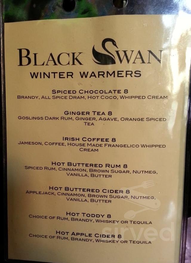 Black Swan menu in Brooklyn, New York, USA