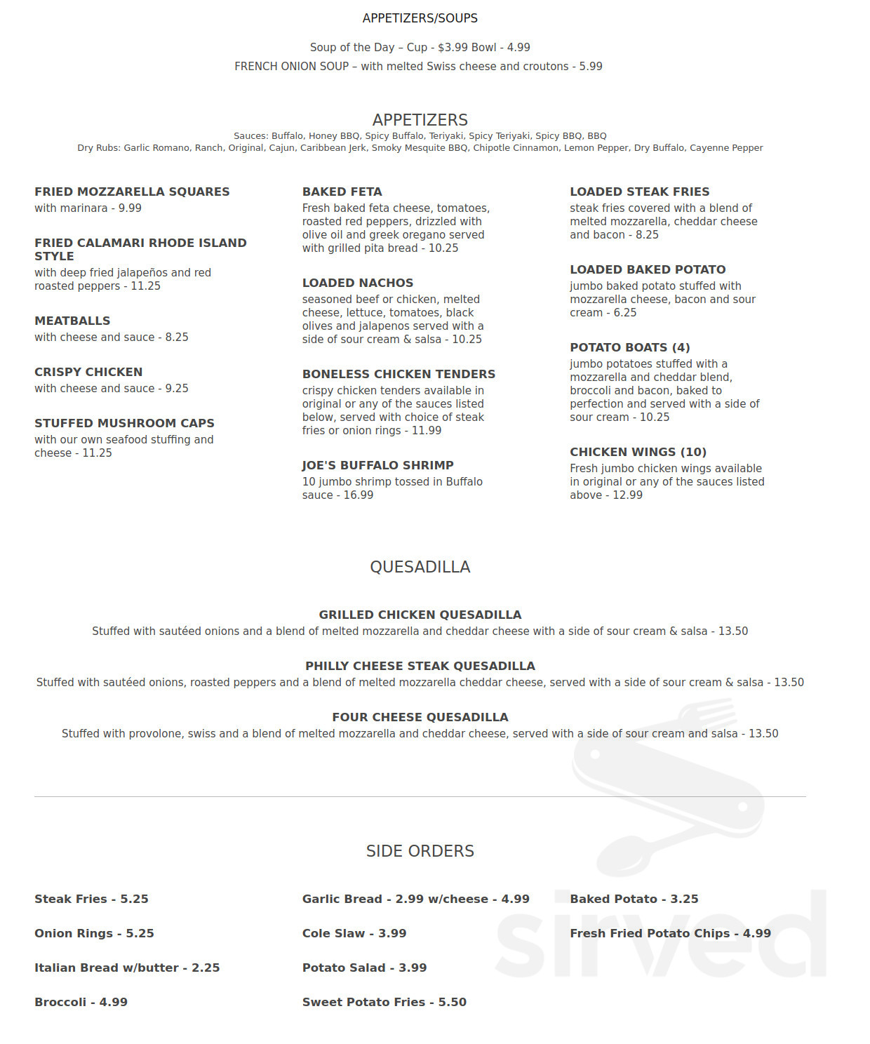 Family Pizza Restaurant & Grill of Colchester menu in Colchester ...