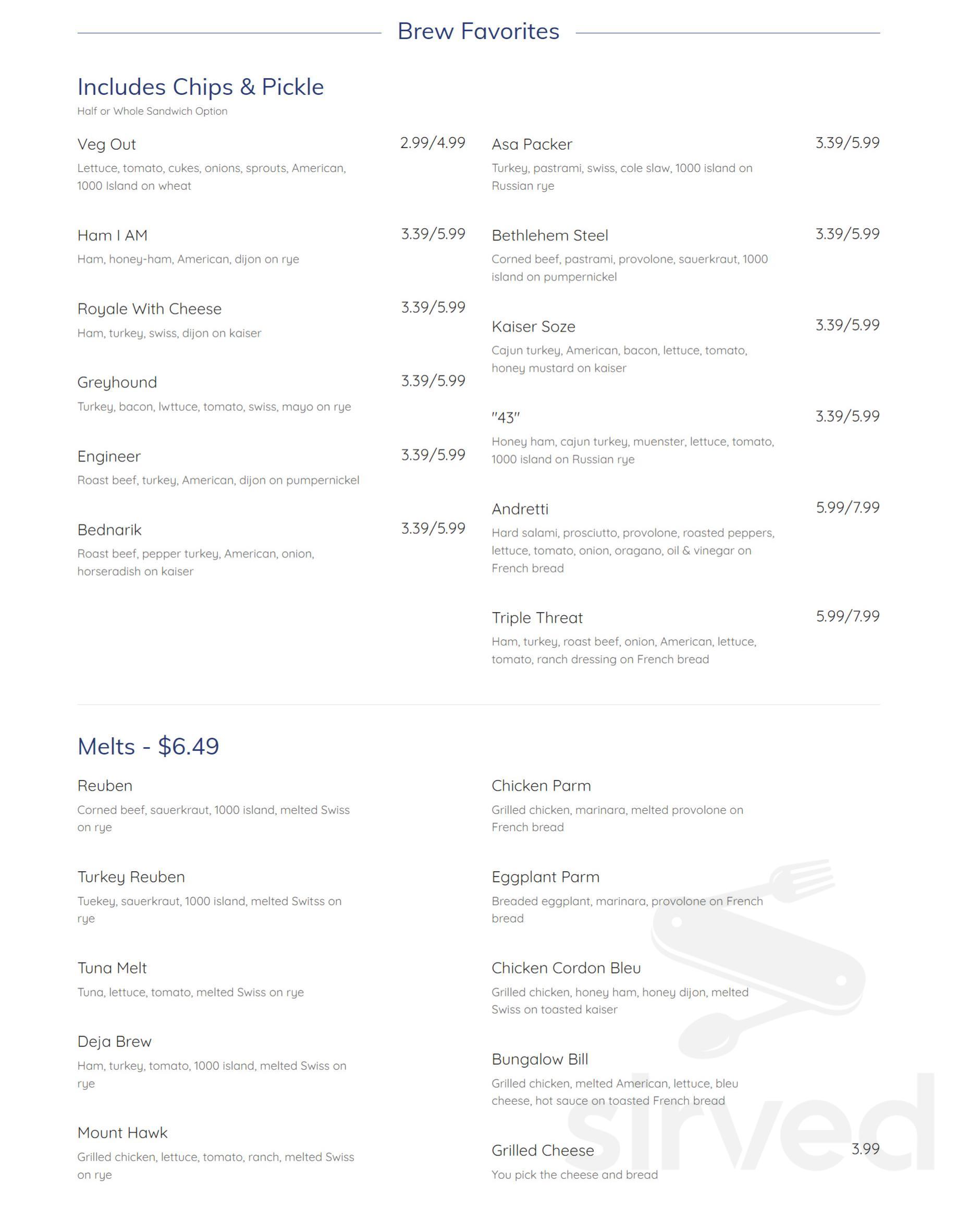 Deja Brew Coffeehouse & Deli menu in Bethlehem, Pennsylvania, USA