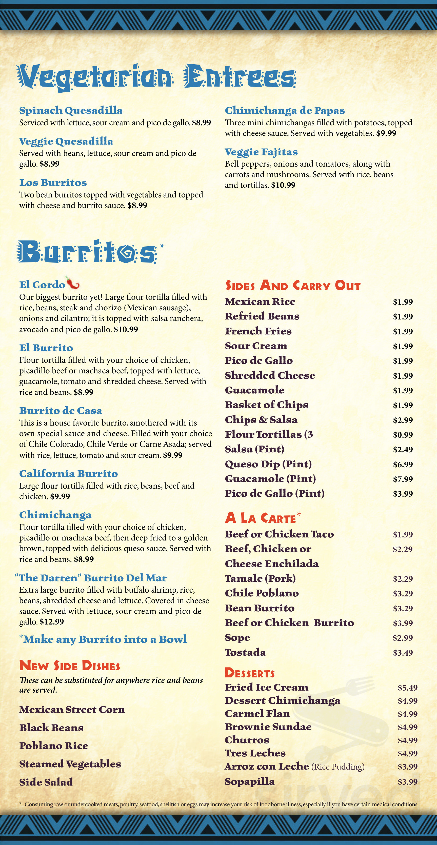 Menu - Chattanooga TN's El Meson at Northgate | Sirved