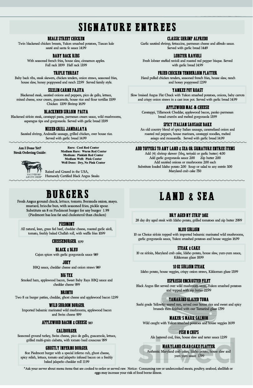 Sparkies Kitchen & Bar menus in Highland Charter Twp, Michigan, United ...
