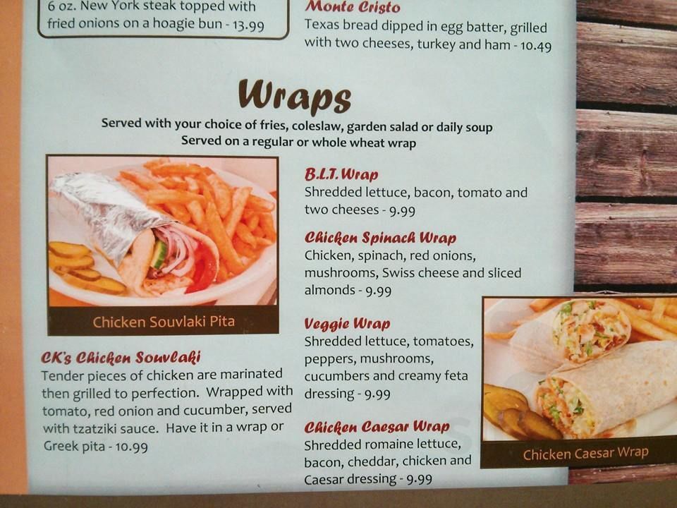 Menu - Tottenham ON's The Cedar kitchen | Sirved