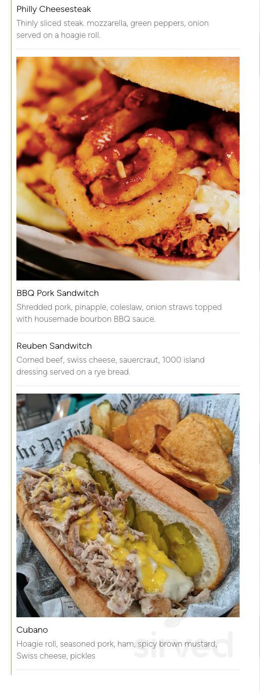 The Etcetera Bar and Grill menu in Oconomowoc, Wisconsin, USA