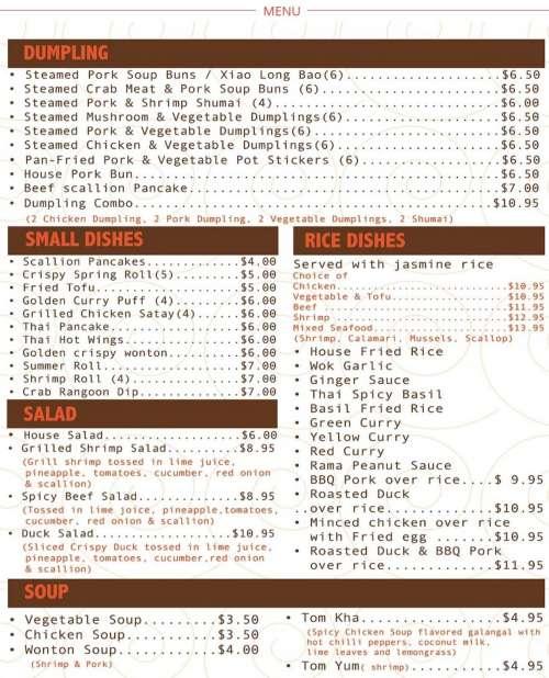 Noodle Plus menu in White Plains, New York, USA