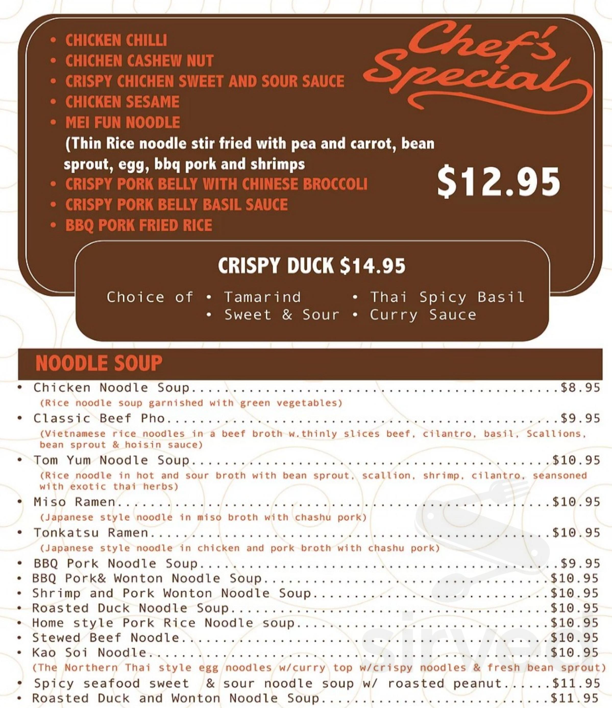 Noodle Plus menu in White Plains, New York, USA